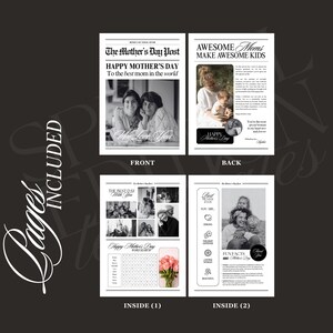 Canva Mothers Day Newspaper Template, Editable Newspaper Mothers Day ...