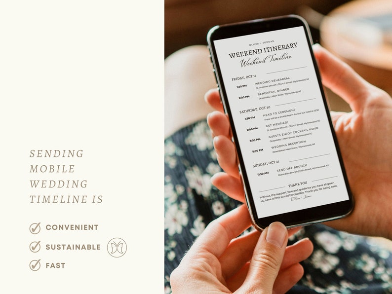 Canva Wedding Timeline Modern Custom Wedding Day Timeline - Etsy