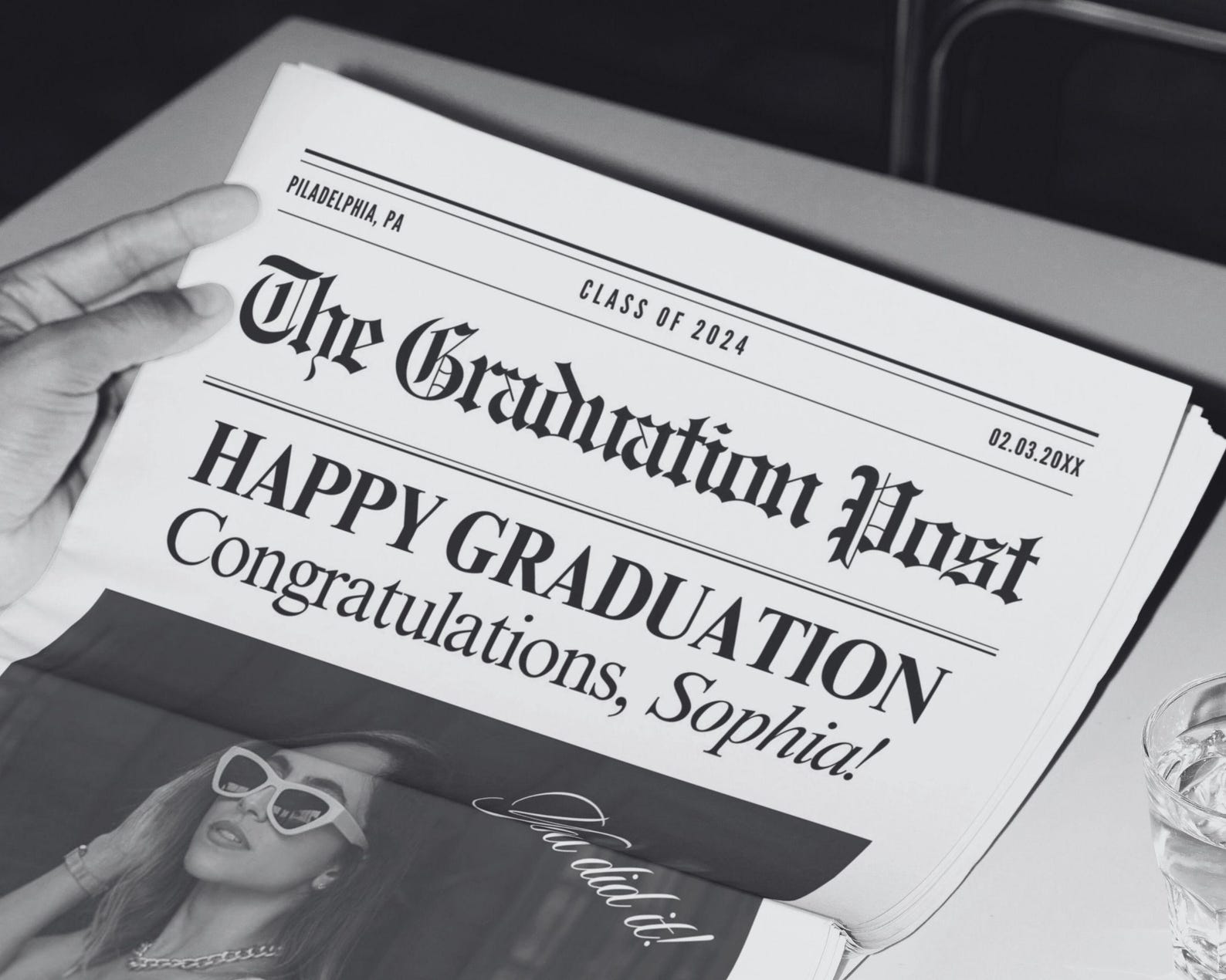 Graduation Newspaper Canva Template, Grad News Paper, Congratulations ...