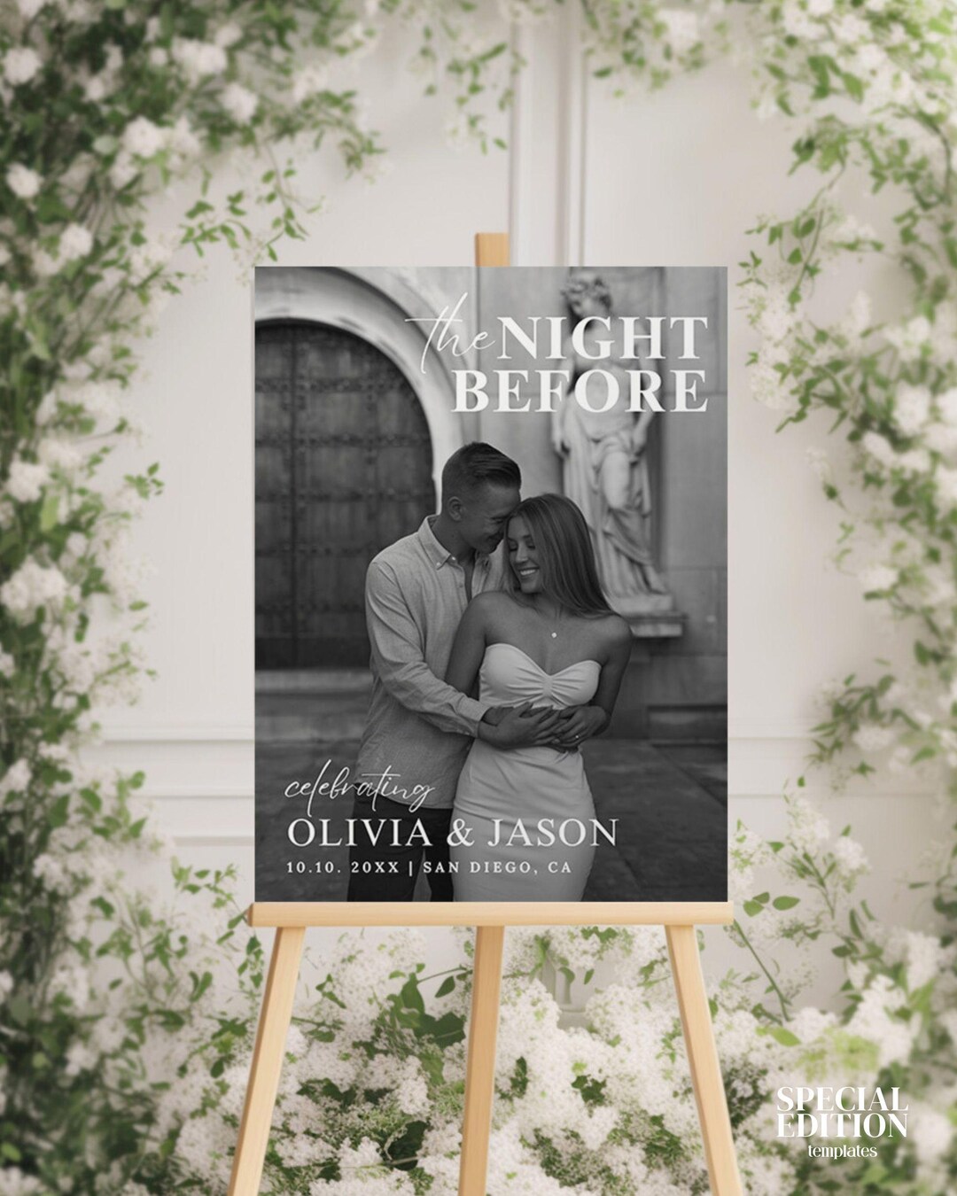 The Night Before Wedding Sign, Wedding Rehearsal Dinner Welcome Sign ...