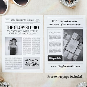 Canva Business Newspaper Template, Editable Large Newspaper ...