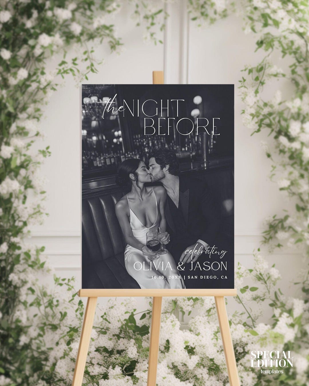 The Night Before Wedding Sign, Wedding Rehearsal Dinner Welcome Sign ...