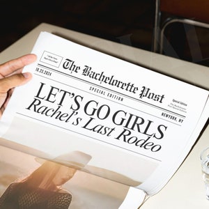 Editable Bachelorette Itinerary Newspaper Template, Canva Bachelorette ...