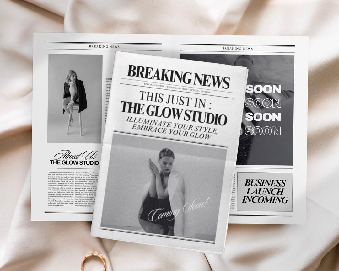 Canva Business Newspaper Template, Editable Large Newspaper ...