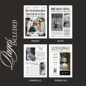 Canva Graduation Newspaper Template, Editable Newspaper Graduate, Large ...
