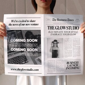 Canva Business Newspaper Template, Editable Large Newspaper ...