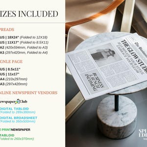 Canva Business Newspaper Template, Editable Large Newspaper ...