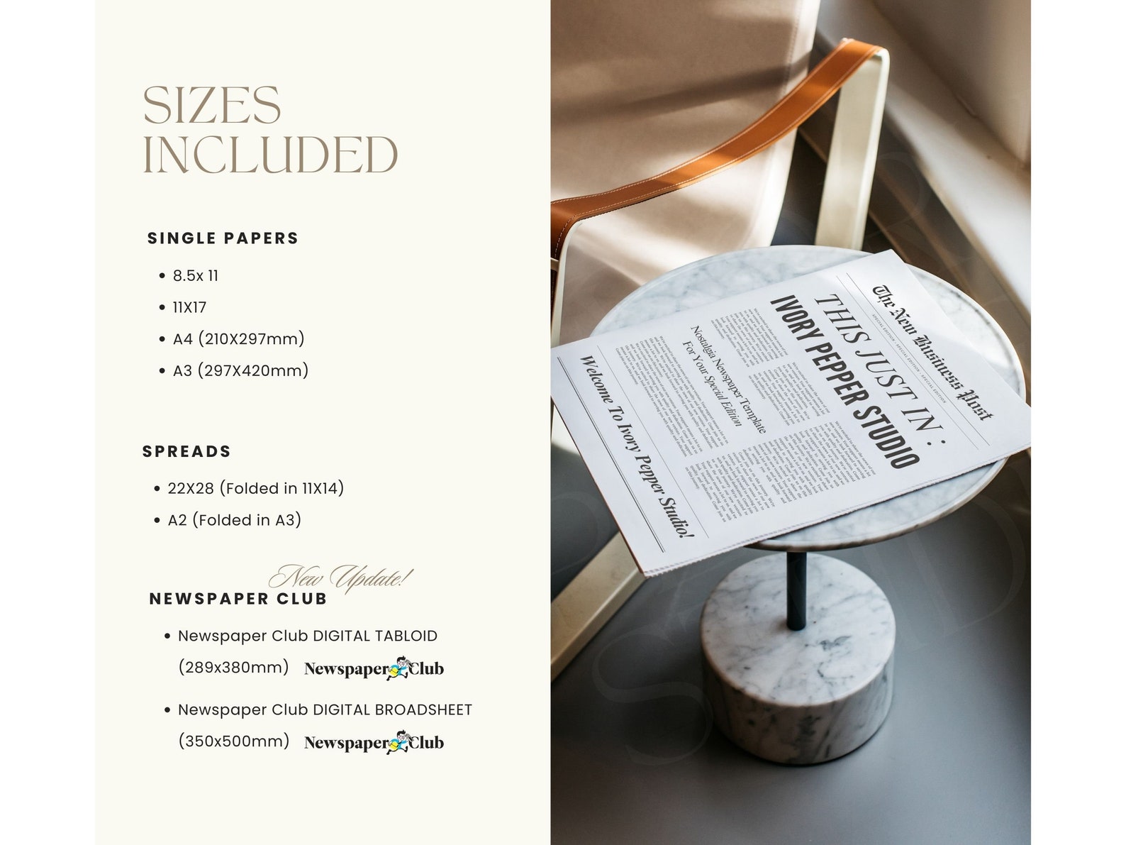 Canva Business Newspaper Template, Editable Large Newspaper New ...