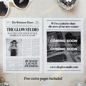 Canva Business Newspaper Template, Editable Large Newspaper ...