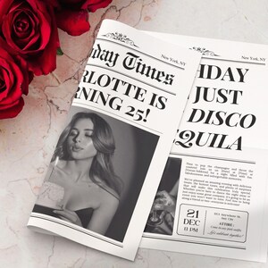 Birthday Newspaper Template, Printable Custom Newspaper for Birthday ...