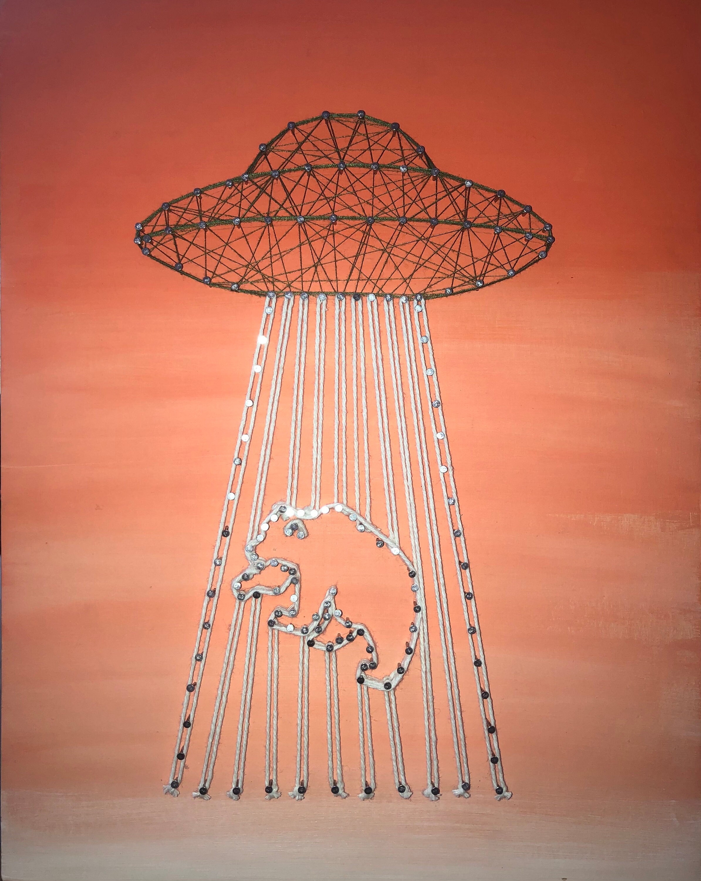 UFO Custom Abduction String Art | Etsy