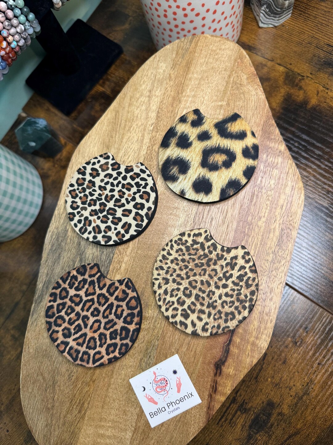 Cheetah Leopard Print Car Coasters: Neoprene Animal Print, Set of 2 - Etsy