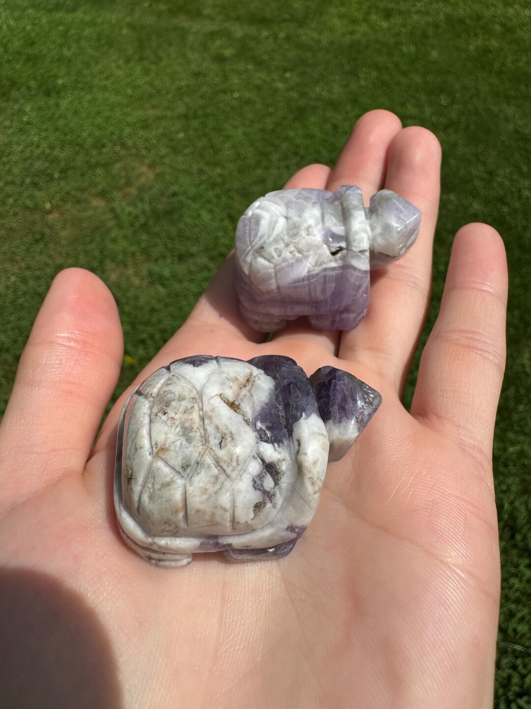 Amethyst Turtle Carving: Crystal Animal Figurine - Etsy