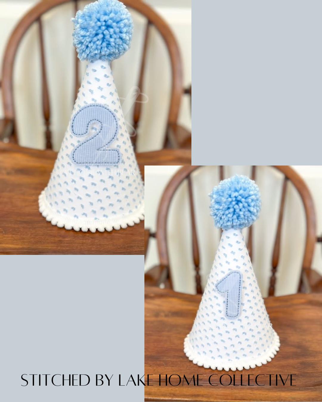 1/2 Birthday Hat NUMBERS, in the Hoop Numbers 1/2, 1, 2, Digital File ...