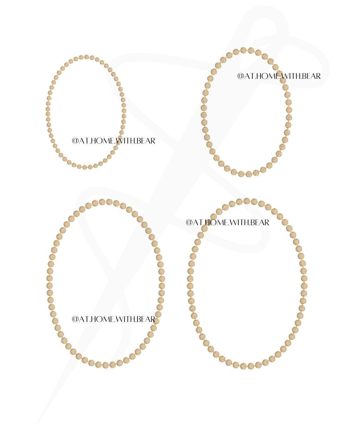 Silhouette Bead Border, Embroidery Machine Digital Download - Etsy