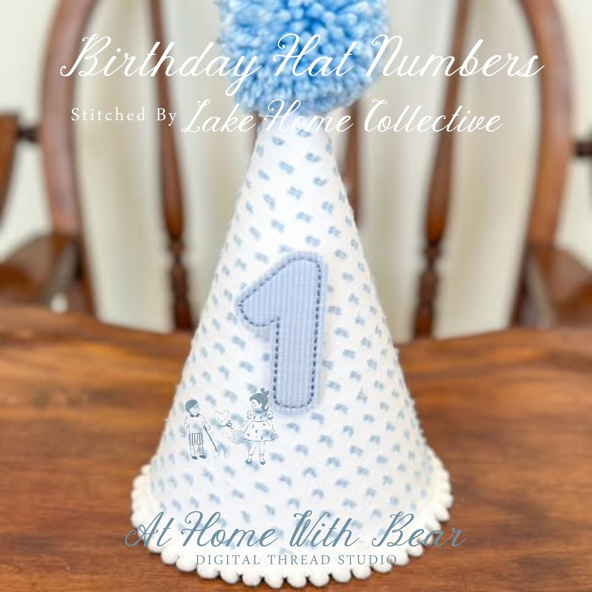 1/2 Birthday Hat NUMBERS, in the Hoop Numbers 1/2, 1, 2, Digital File ...