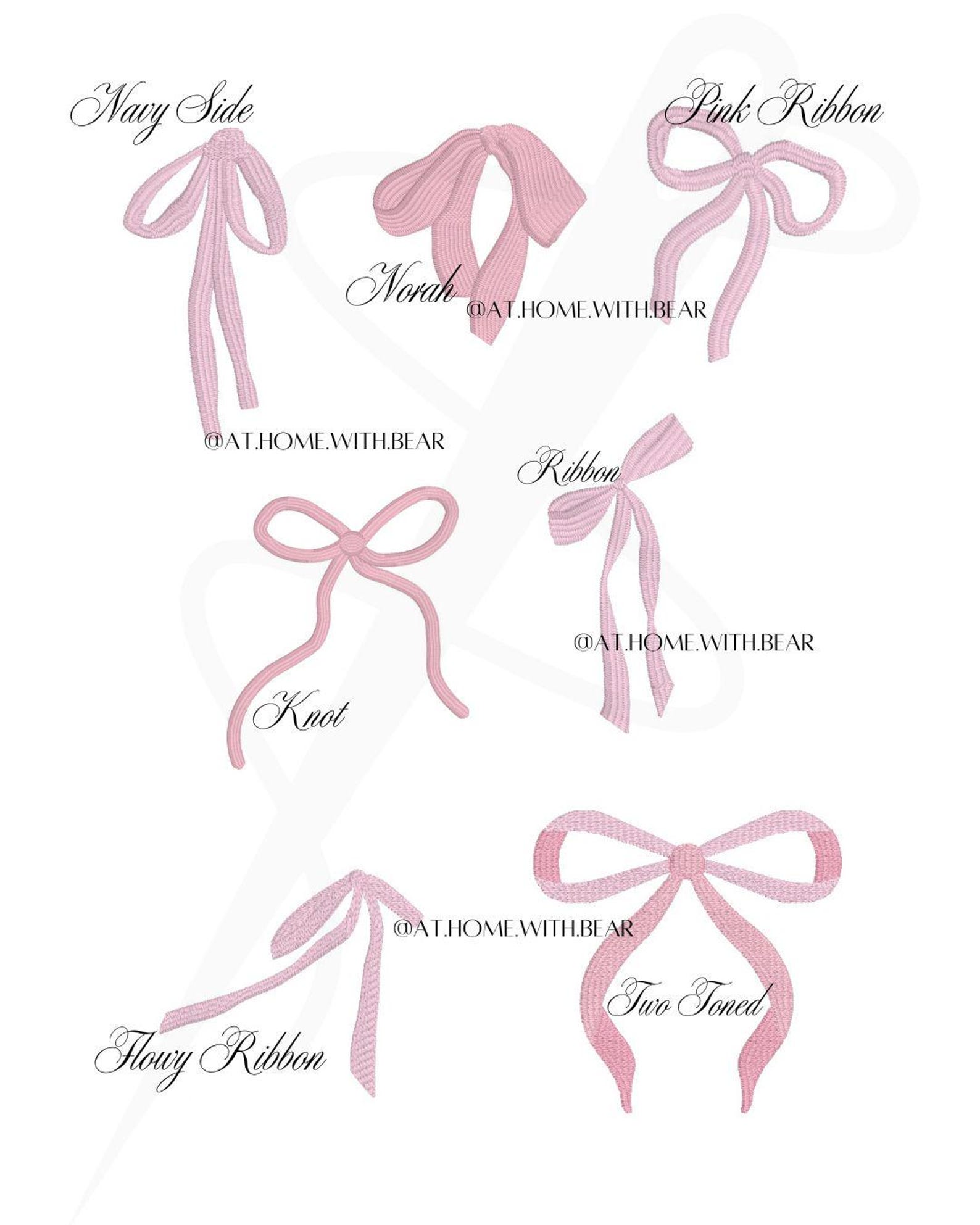 Bow Bundle, 7 Bows Included, Add on Bows for Embroidery Machines ...