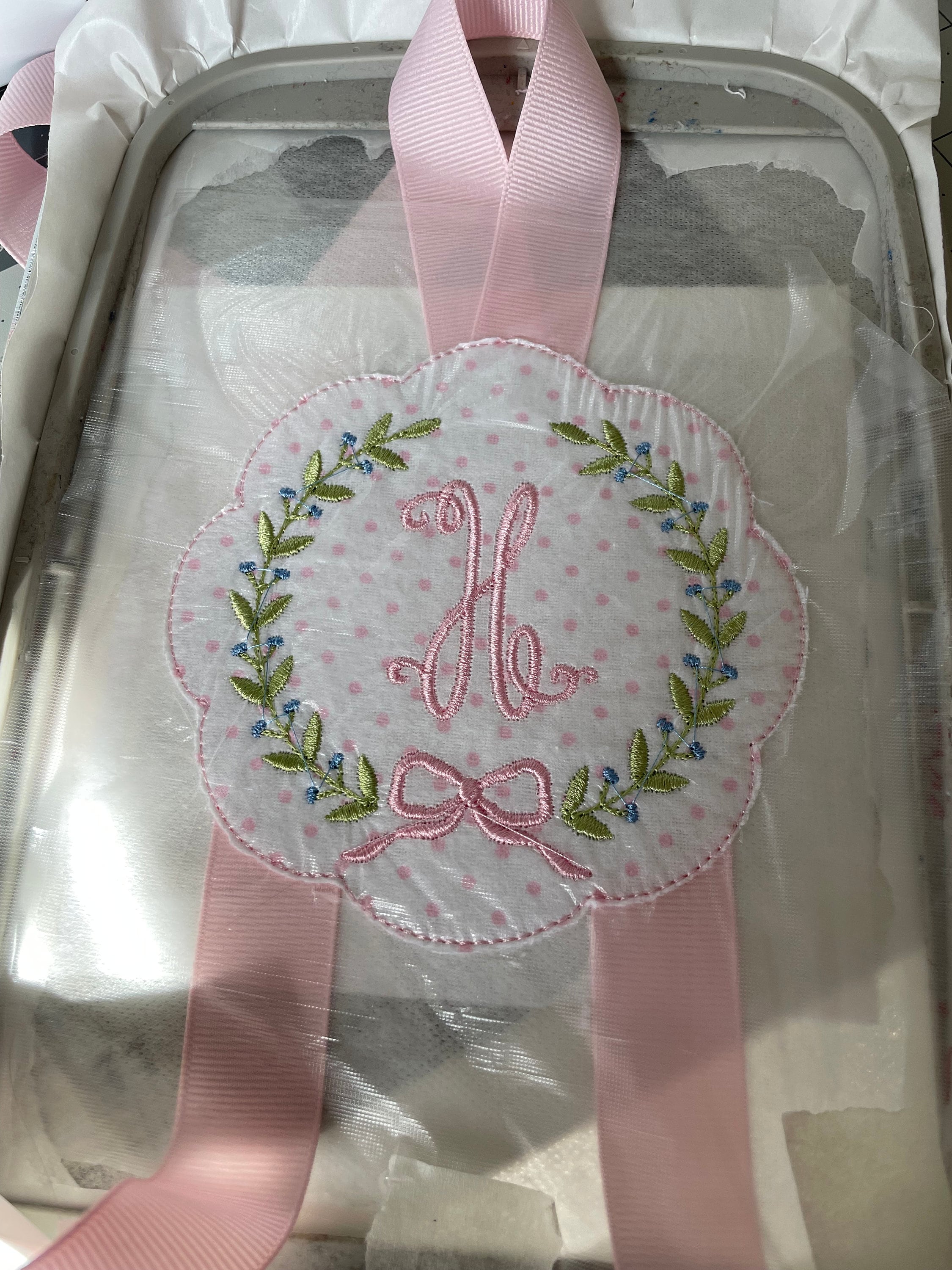 Bow Holder PES File, in the Hoop Bow Holder File for Embroidery ...