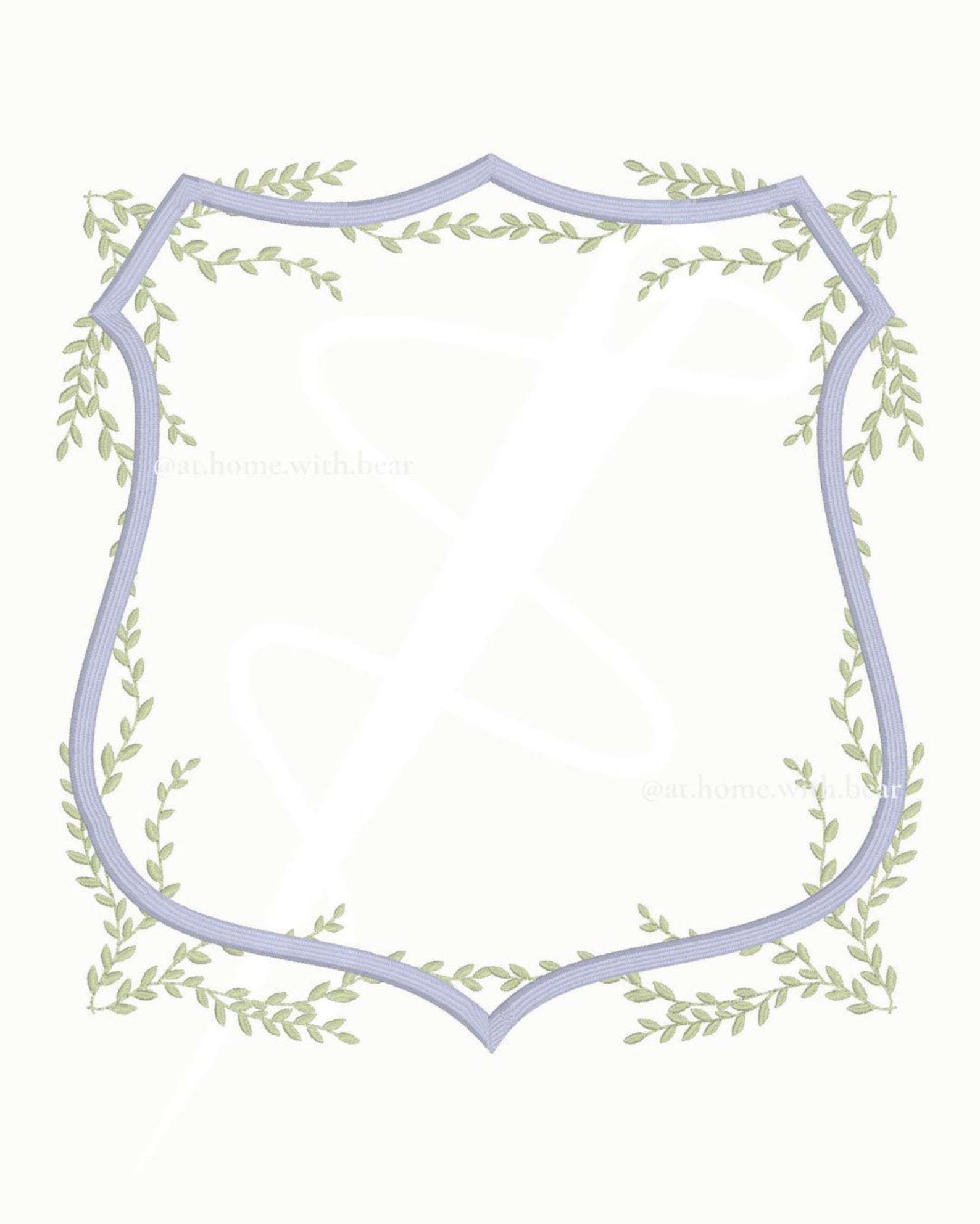 Elegant Foliage Crest ONLY, Baby Banner Crest, Digital Download - Etsy