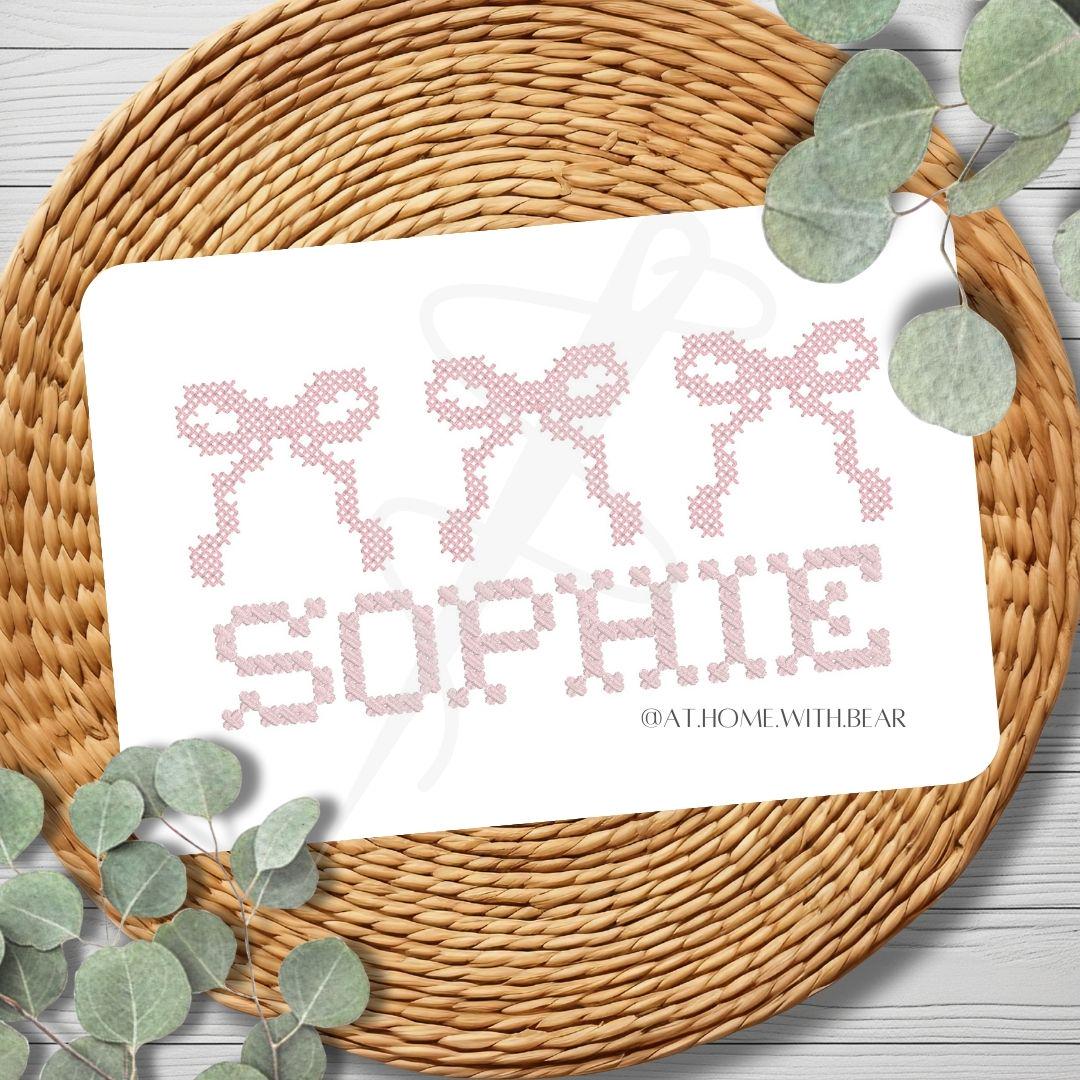 Cross Stitch Bow Trio, DIGITAL FILE, Embroidery Machine Design - Etsy