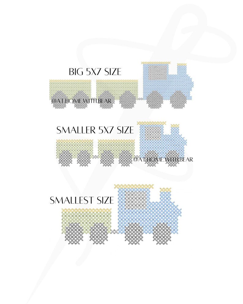 Cross Stitch Train, Digital File, Embroidery Machine PES, 3 Sizes - Etsy