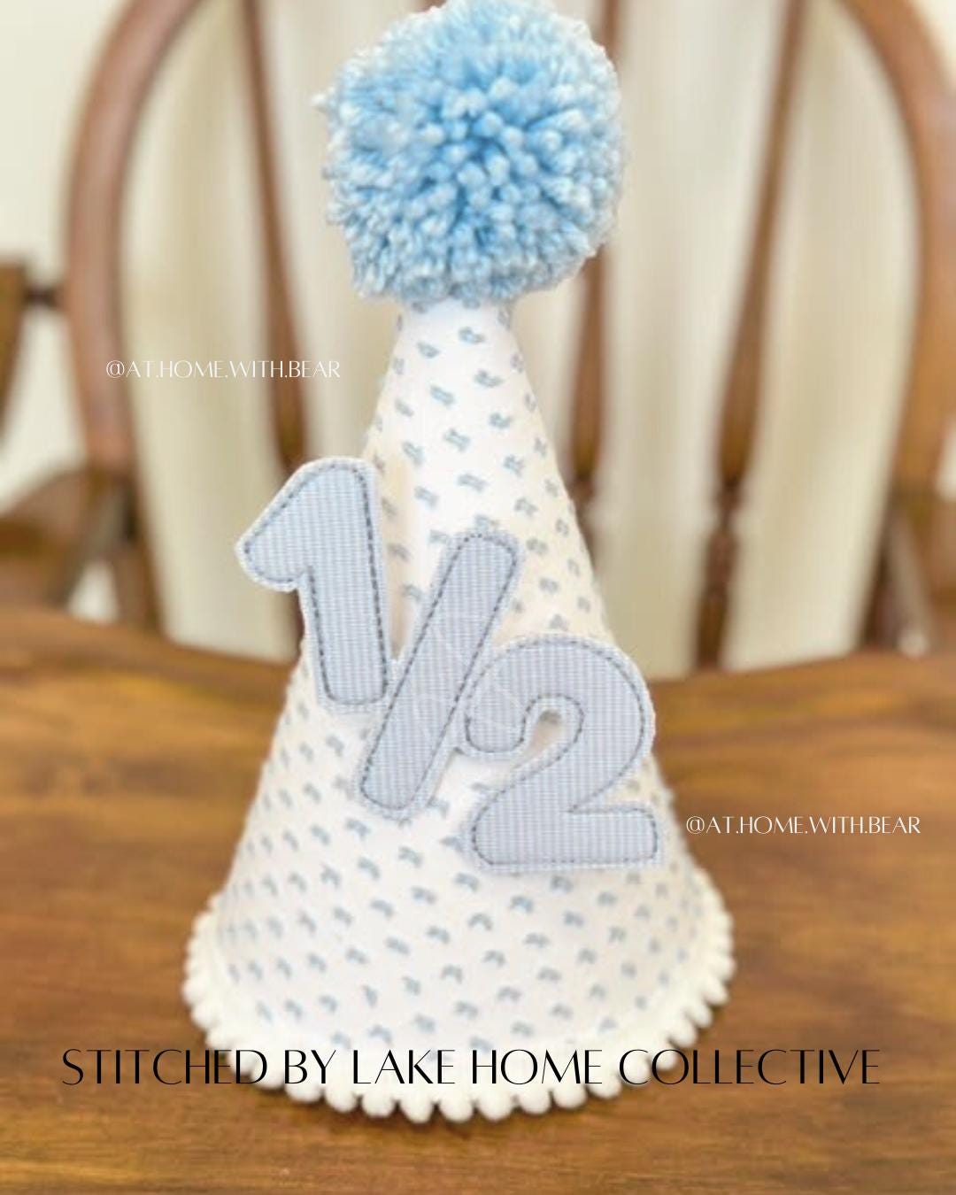1/2 Birthday Hat NUMBERS, in the Hoop Numbers 1/2, 1, 2, Digital File ...