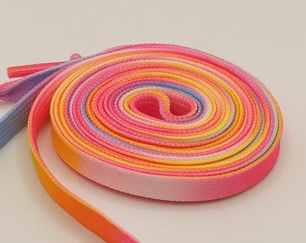 PASTEL Gradient Ombre Tie Dye Shoelaces, Boho, Tie Dye Clothes, Rainbow ...