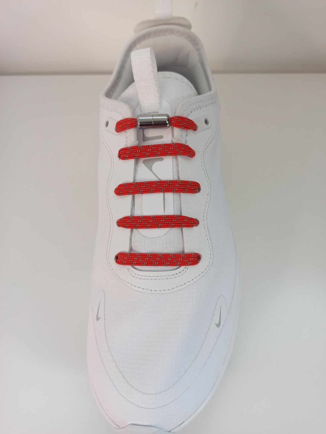 Fluorescent Red ELASTIC LACES for Sneakers and Tennis Shoes for Adults ...