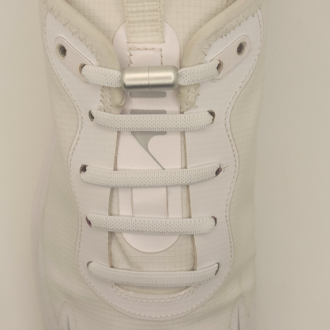 White ELASTIC Shoe LACES for Sneakers and Tennis Shoes for Adults and ...