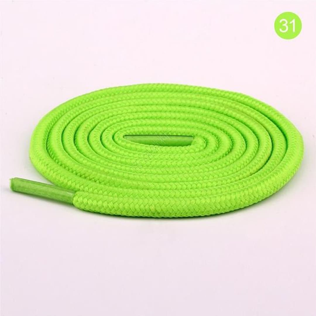 Roller Skate Shoelace Sports Boots, Round Laces in Fluorescent Green ...