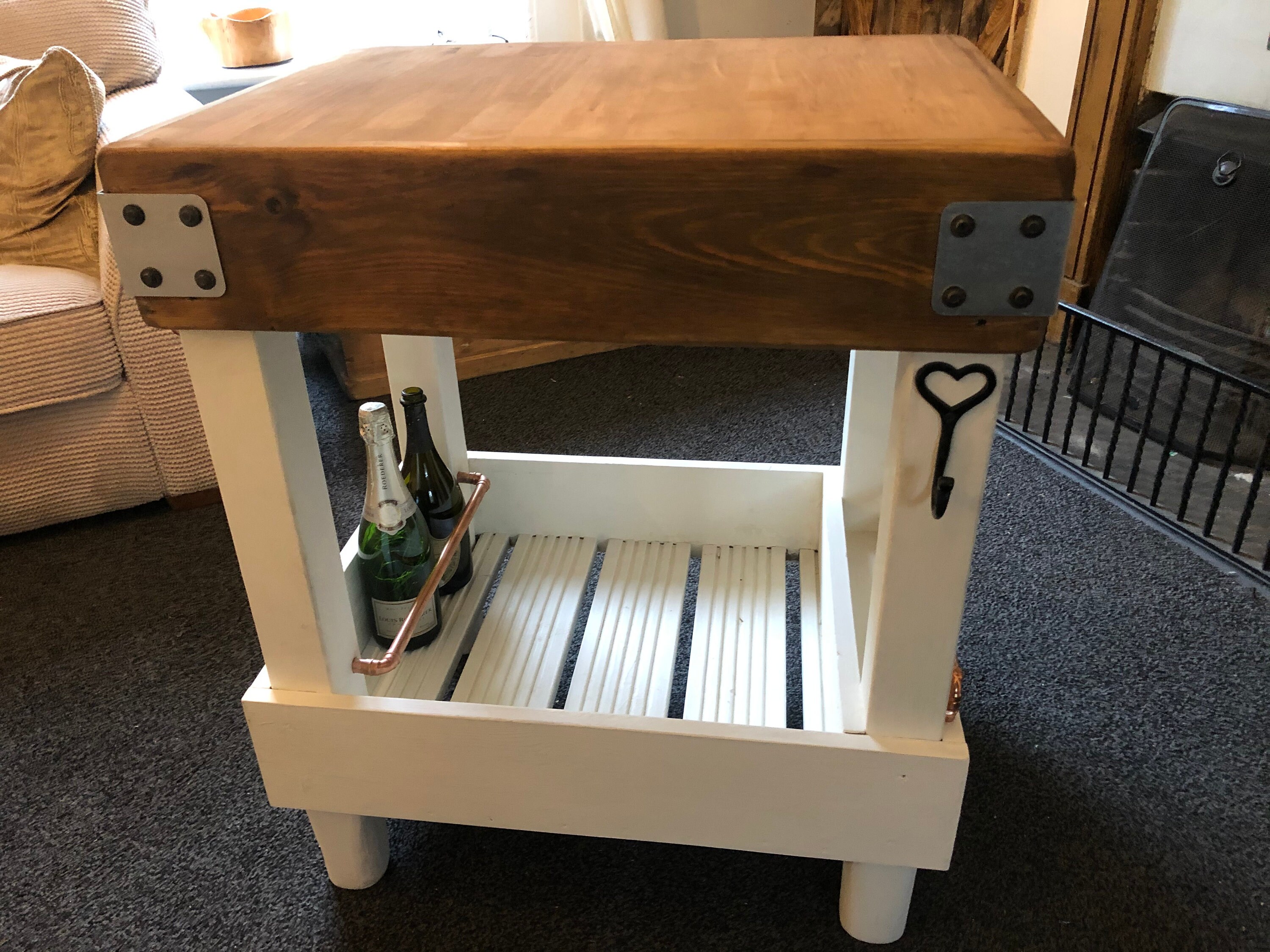 Oak Kitchen Island Butchers Block - Rustic Style Made From Reclaimed ...