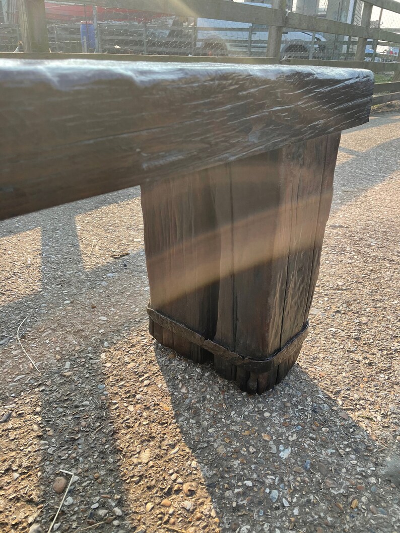 Rustic Garden Bench Made From Old Railway Sleeper - Etsy