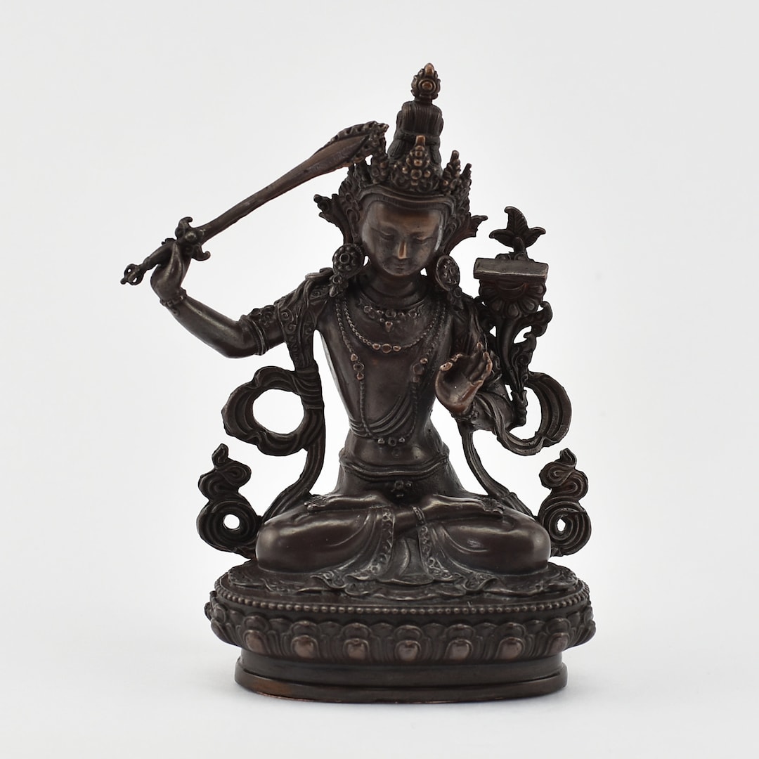 Small Manjushri Copper Statue: Tibetan Buddhist Altar Shrine Decor - Etsy