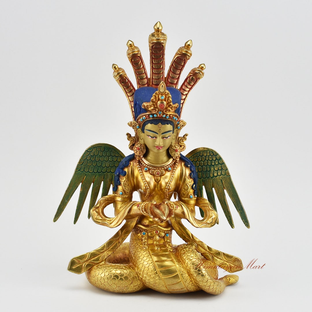 Fine Quality Hand Carved 24 Karat Gold Gilded & Face Painted Tibetan ...