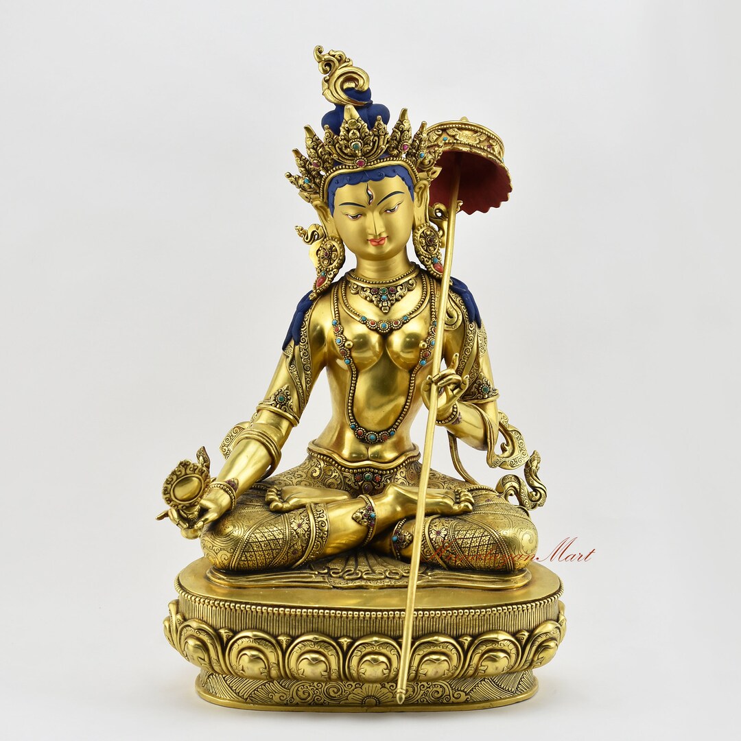 Great Quality Hand Carved Gold Gilded & Hand Face Painted Tibetan ...