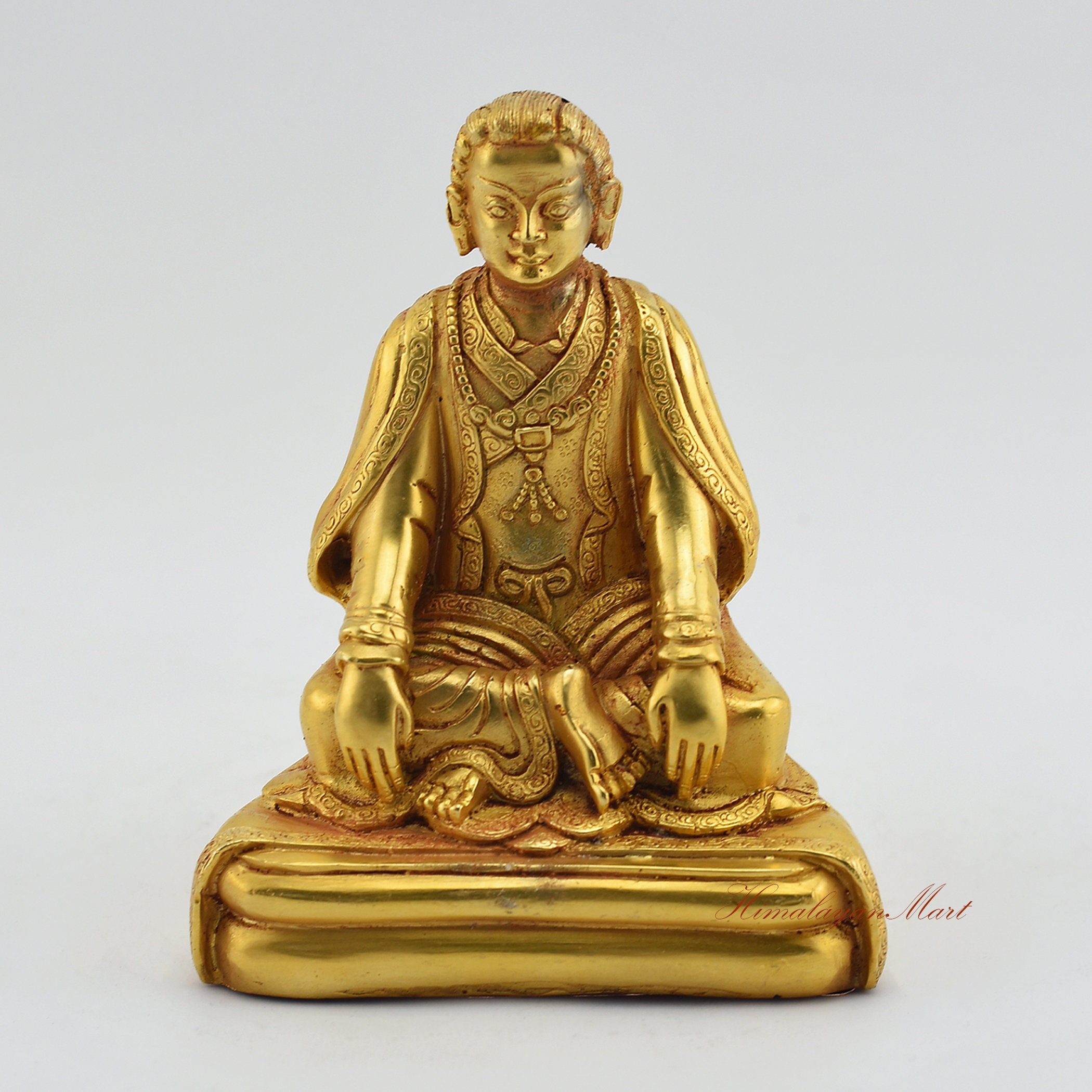 Gold Plated Copper Alloy Guru Marpa Statue, Patan Nepal - Etsy