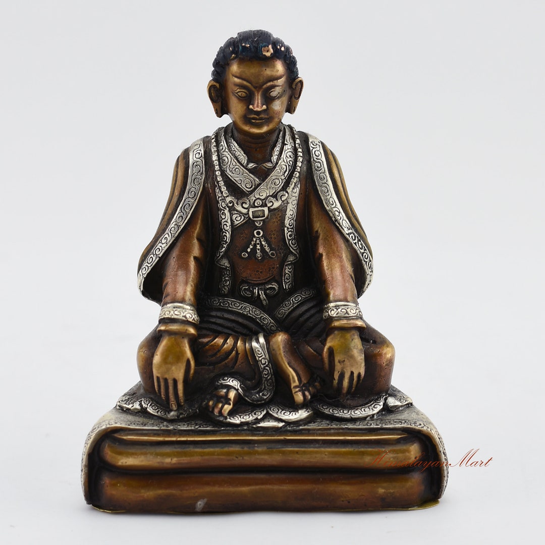 Silver Plated Guru Marpa Statue, Oxidized Copper Alloy, Patan Nepal - Etsy
