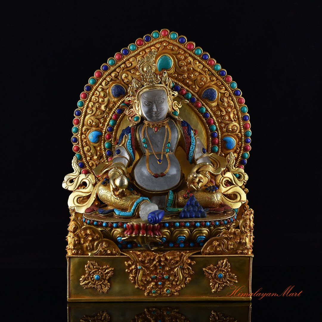 Fine Quality Hand Carved Gold Plated Copper Crystal Tibetan Buddhist ...