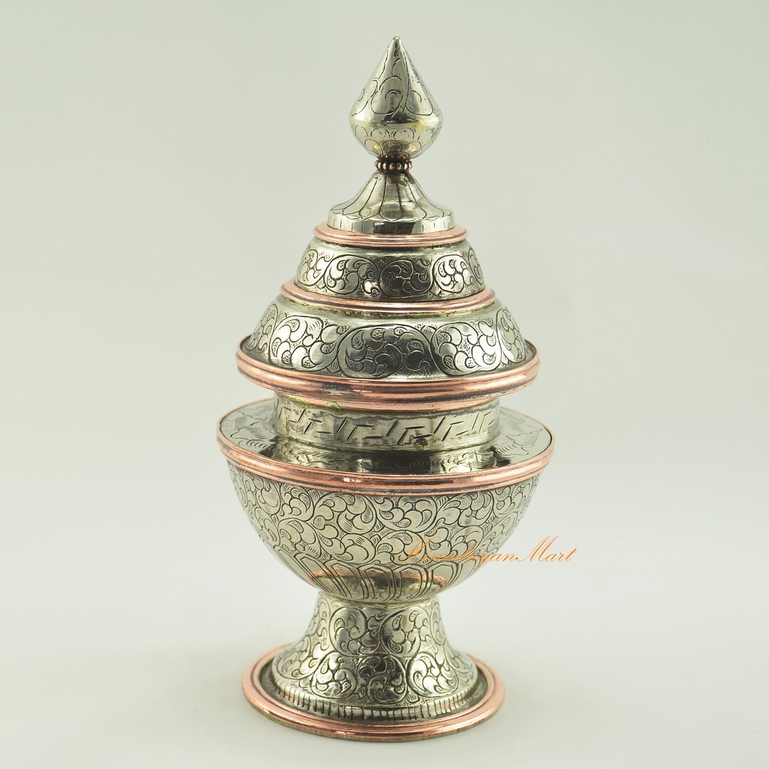 Fine Quality Hand Made Buddhist Tibetan Ritual White Metal Nesi ...