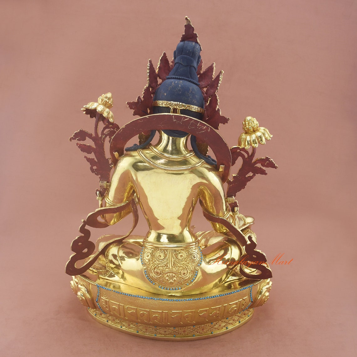 24 Karat Gold Gilded Fine Quality Hand Carved Green Tara | Etsy