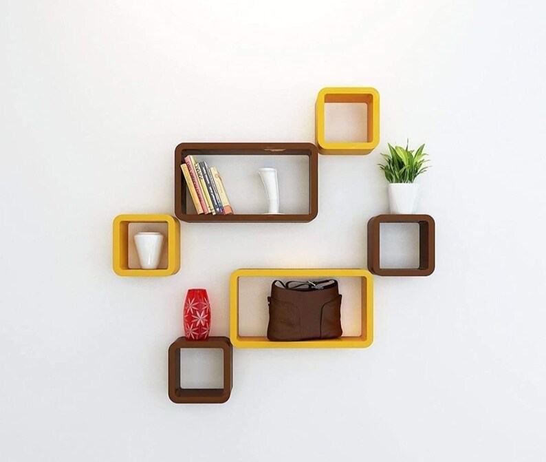 MDF Wooden Shelves Wood Wall Mounted Intersecting Wall Shelves - Etsy