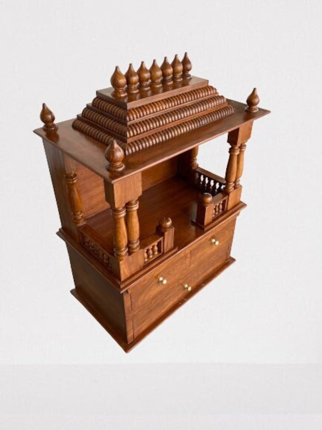 Wooden Temple Solid Teak Wood Hand Carved Traditional Unique Design ...