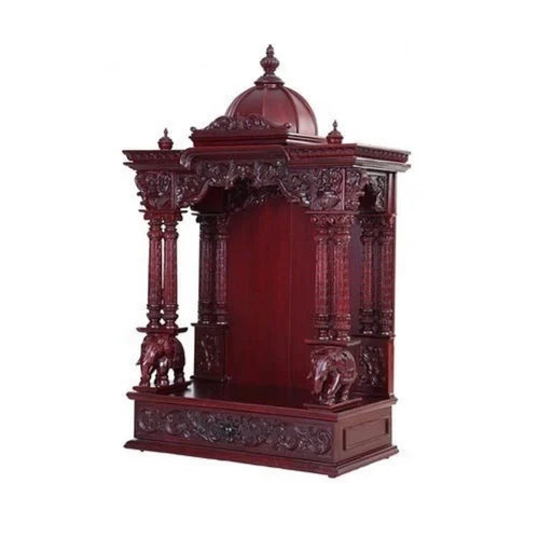 Wooden Temple Solid Teak Wood Han Carved Traditional Uniue Design ...