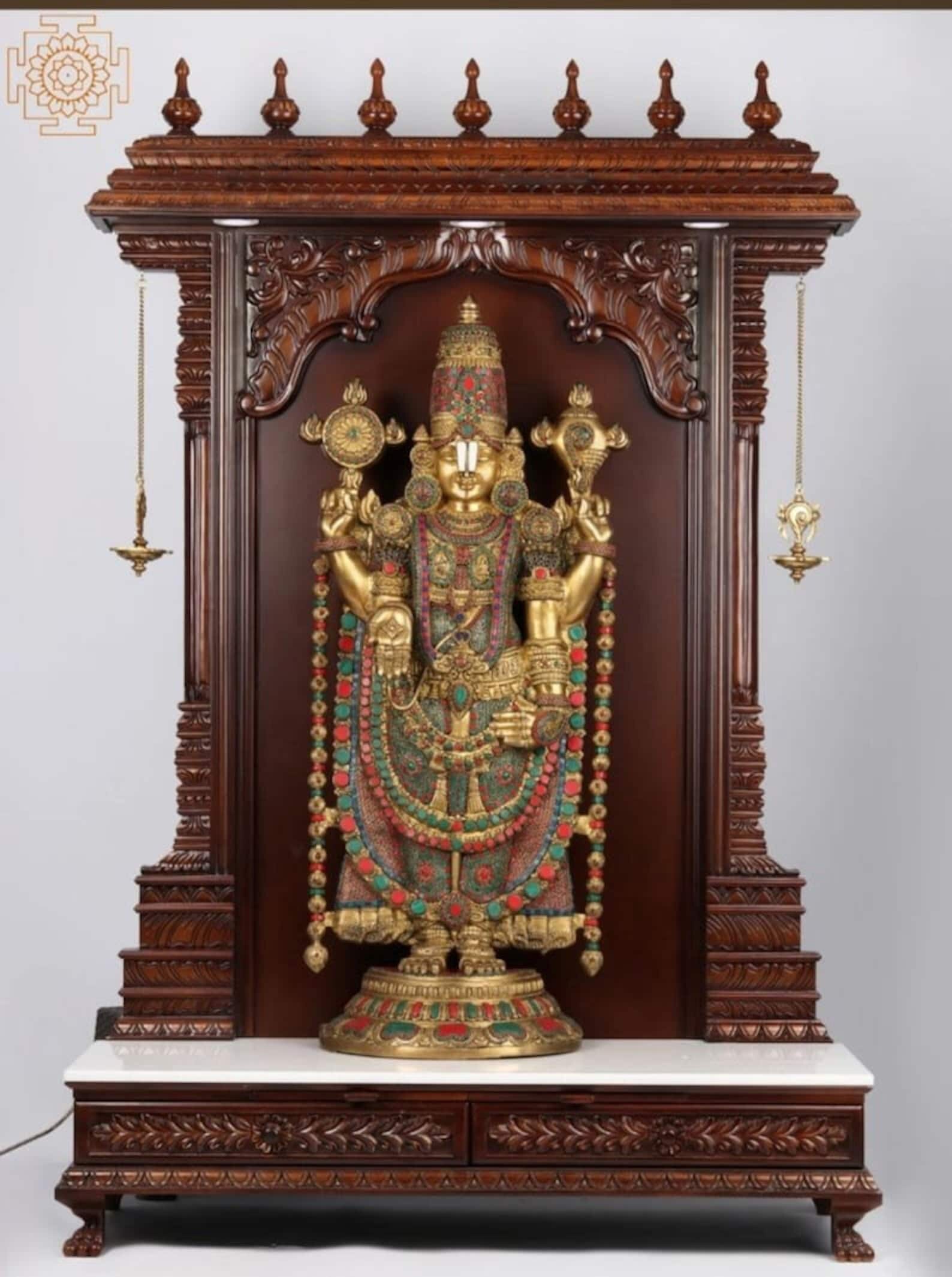 Wooden Temple 78 Large South Indian Design Heavy Hand Carved Work for ...
