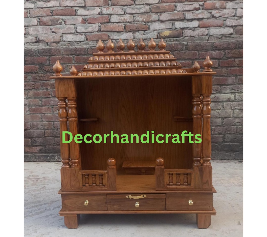 Wooden Temple 36 Large Solid Teak Wood Hand Carved Traditional Unique ...