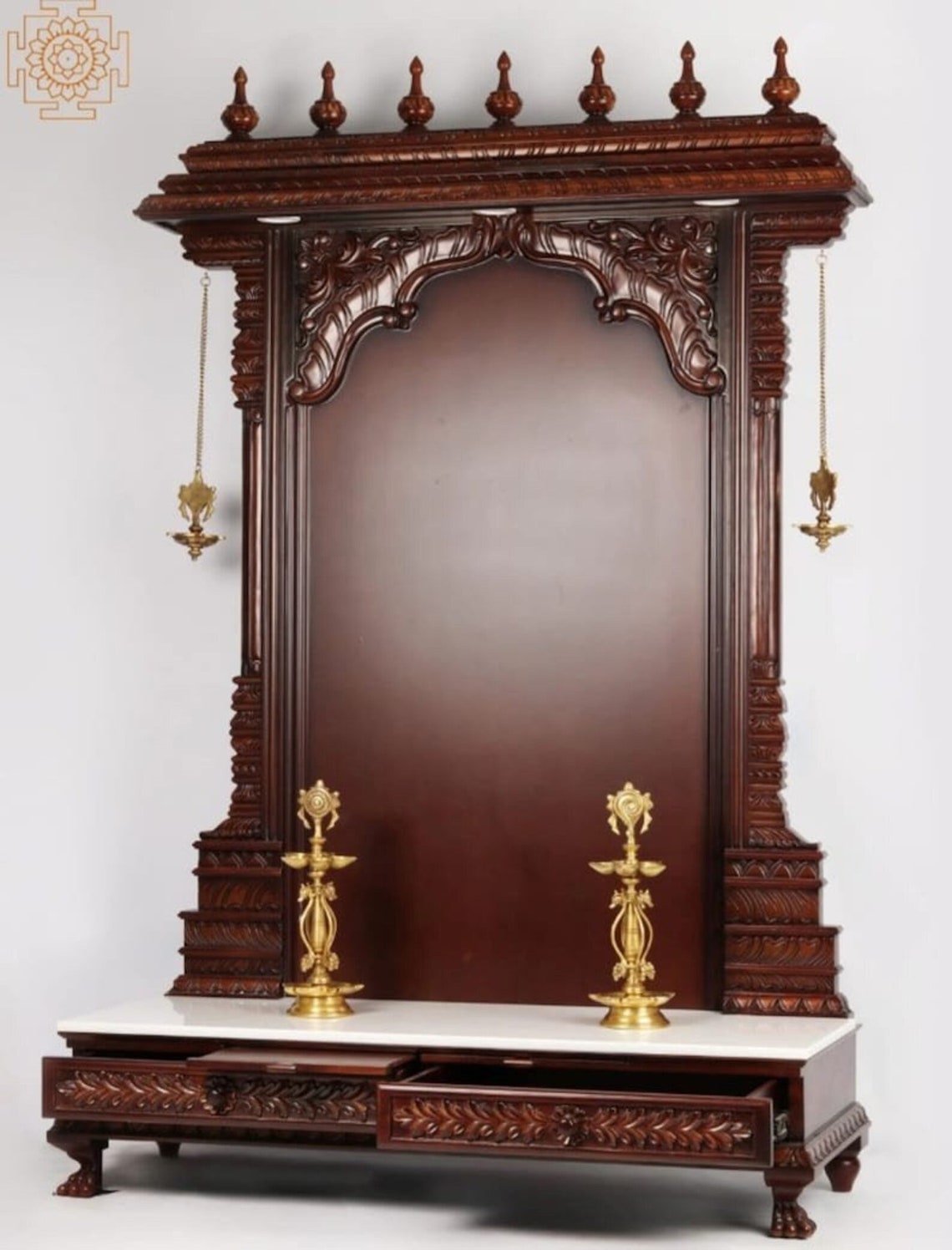 Wooden Temple 78 Large South Indian Design Heavy Hand Carved Work for ...