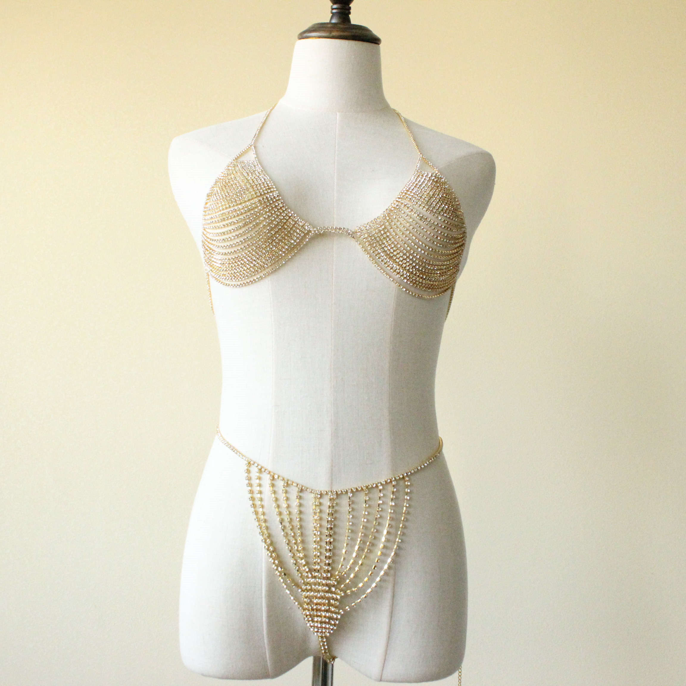 Sparkling Rhinestone Bra Rhinestone Sexy Body Chain Bra Etsy