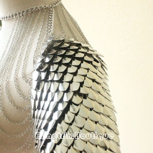 Scalemail Chain Mail Mantle Dragon Scale Scalemails Cosplay Shoulder ...