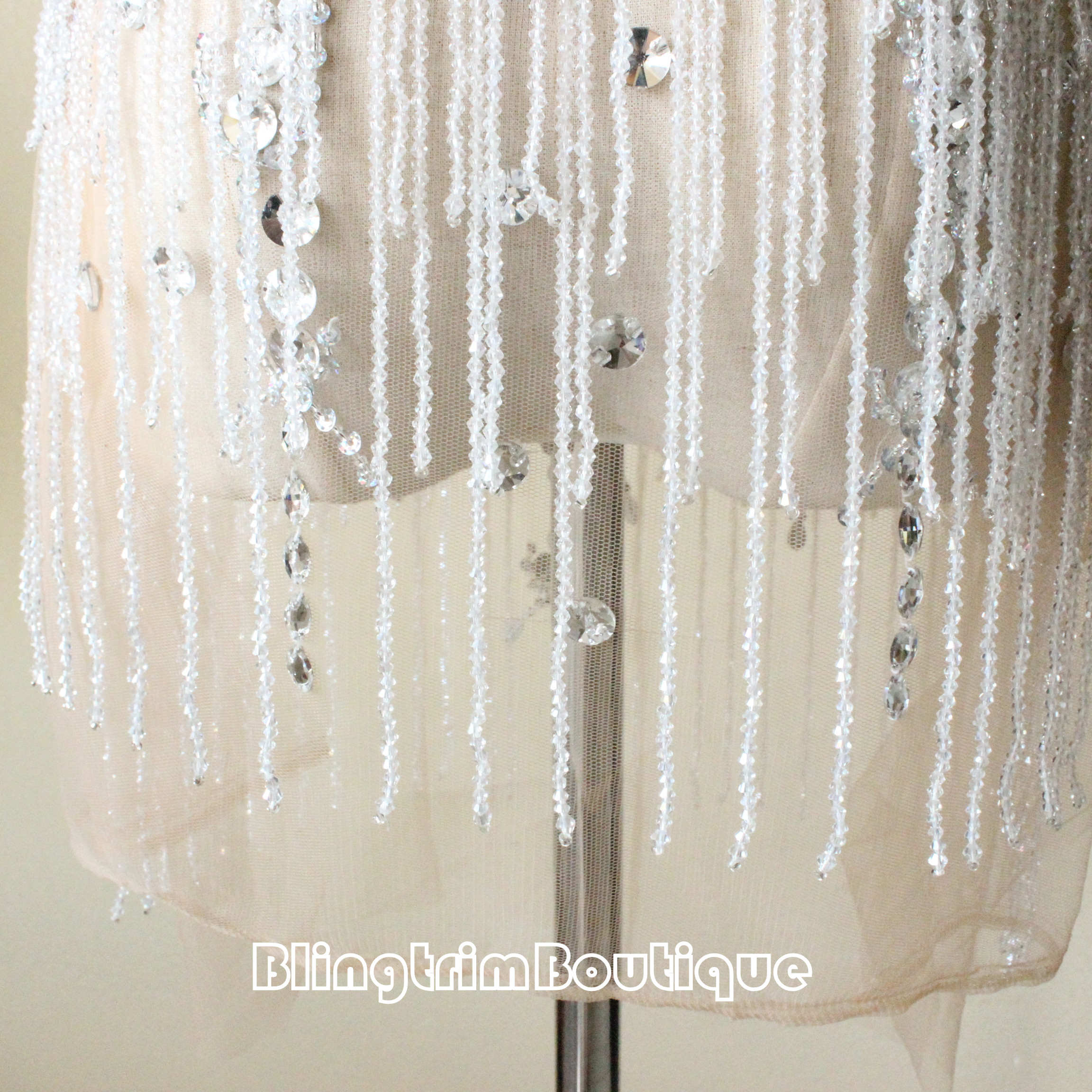 Sexy sparkle Bodice crystal Silver Waterfall Rhinestone | Etsy