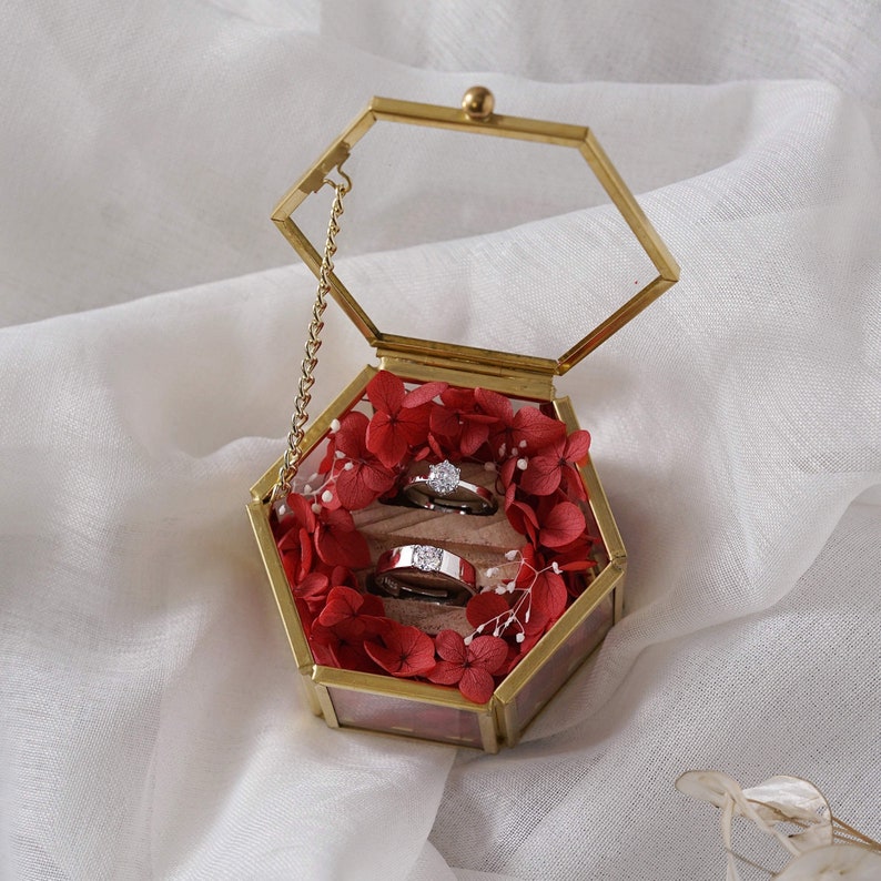 Wedding Ring Box Glass Wedding Ring Holder Ring Bearer Box - Etsy